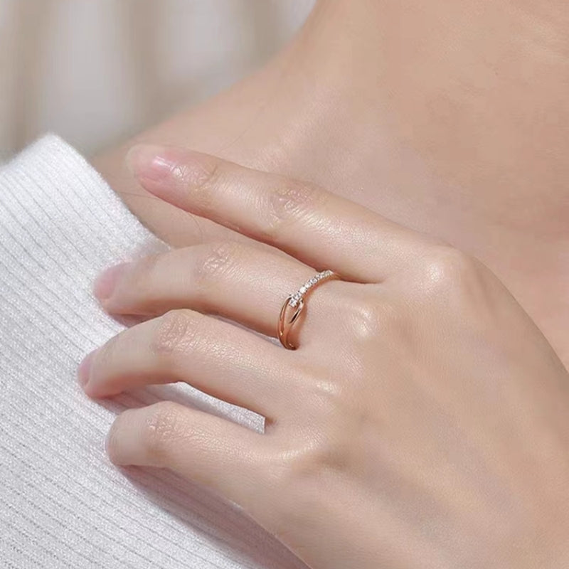 ORIGINAL 18K GOLD STRAIGHT ARM DRILL RING – kisall