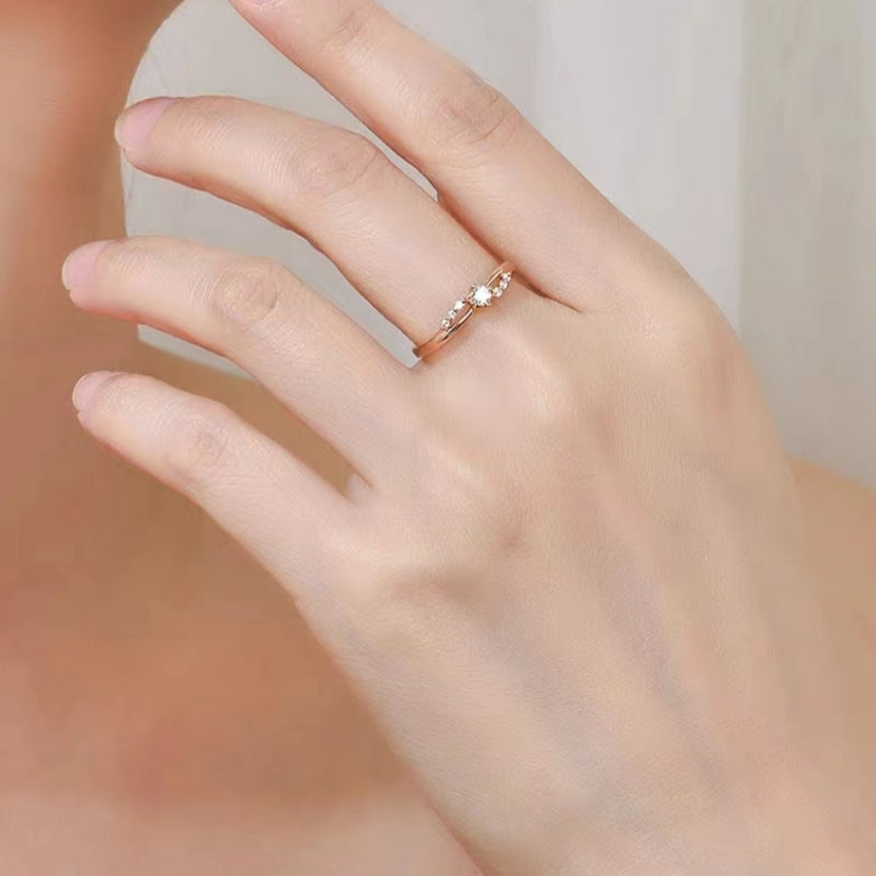 ORIGINAL 18K GOLD TWISTED ARM DRILL RING – kisall