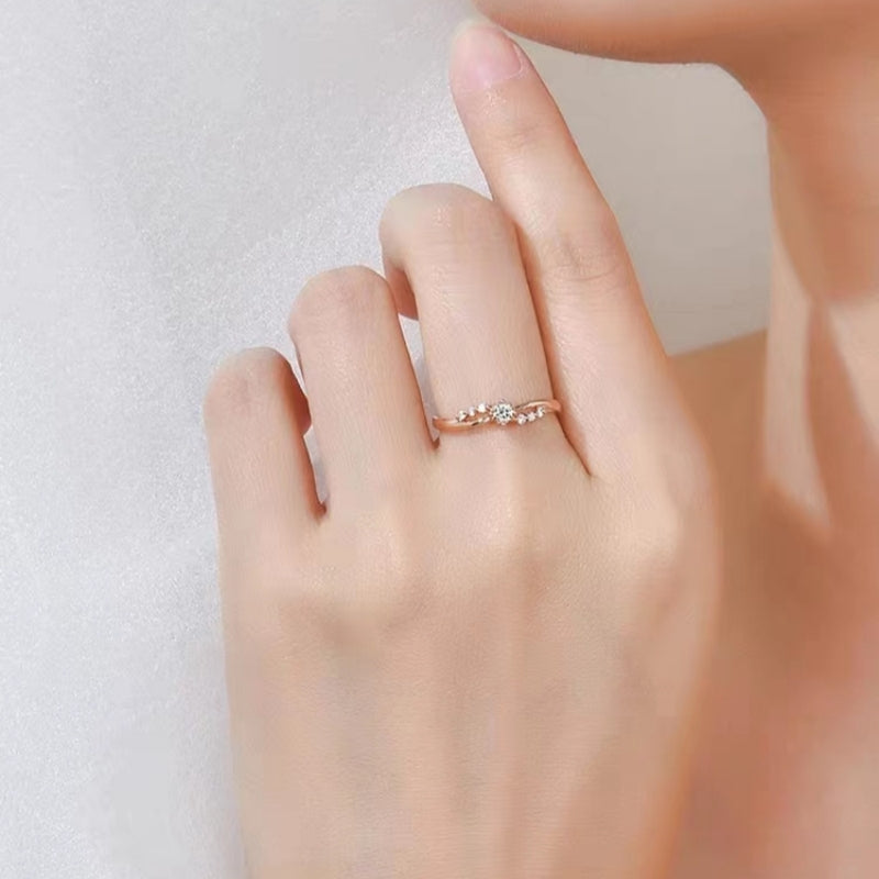 ORIGINAL 18K GOLD TWISTED ARM DRILL RING – kisall