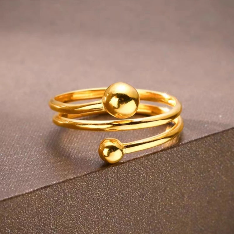 ORIGINAL GOLD DOUBLE RING GOLD PEARL RIN – kisall