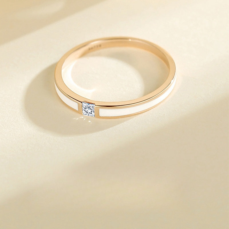 ORIGINAL 18K GOLD ENAMEL PAINT RING – kisall